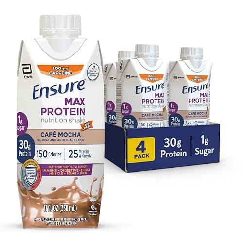 Ensure Max Protein Shake | Cafe Mocha | Ready to Drink | 30g Protein ...