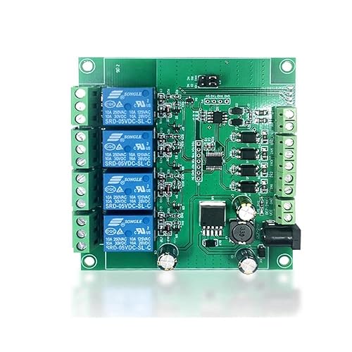 Modbus RTU 4 Channel Relay Module RS485 / TTL UART 4 Way Input and 4 ...