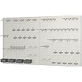 Pegboard Smith 48x24 inch Gray Metal Pegboard Kit for Wall Organization ...