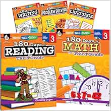 180 Days of Third Grade Practice, 3rd Grade Workbook Set for Kids Ages ...