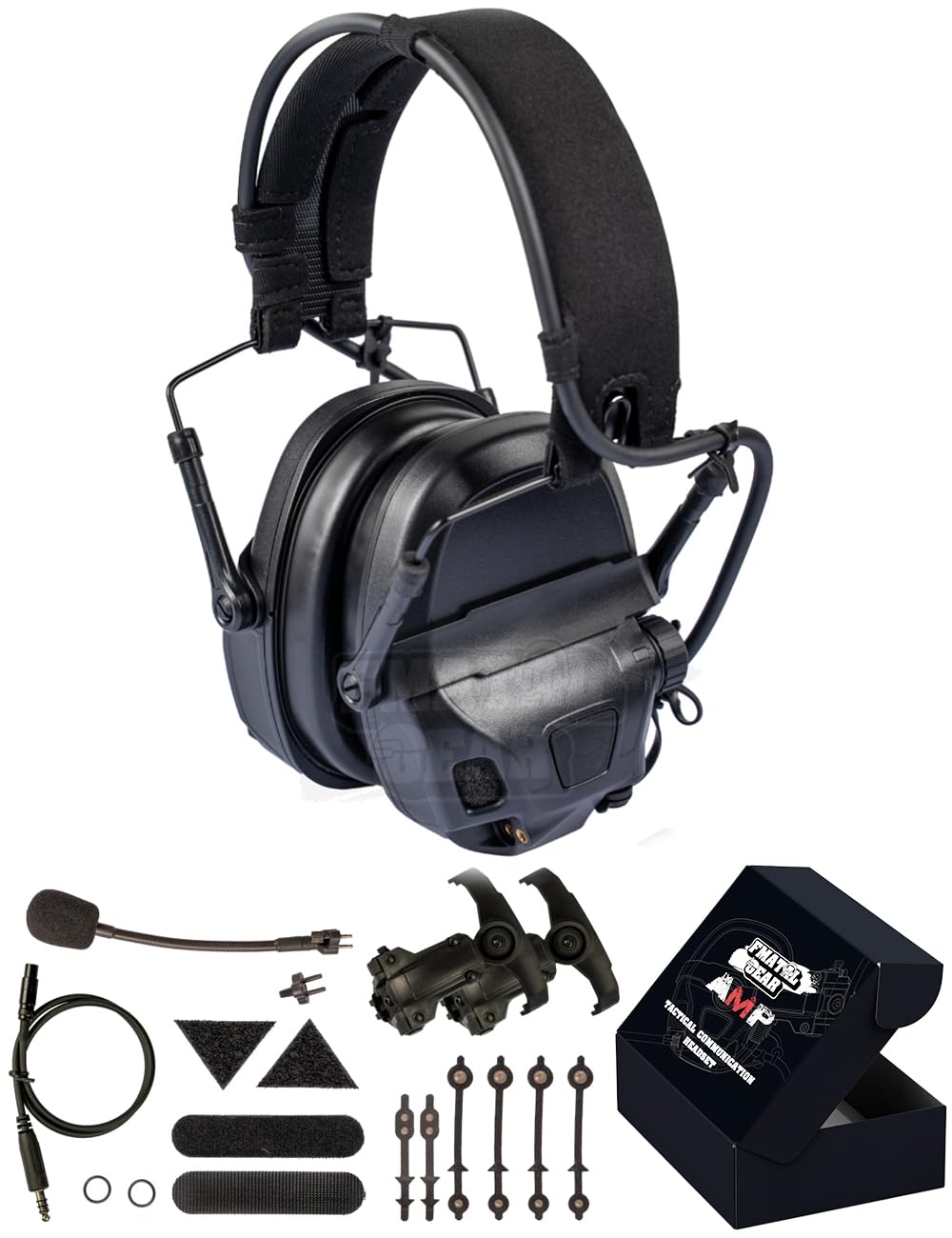 FMATAL GEAR 2025 AMP Tactical Headset, NRR 26dB Digital Noise Reduction ...