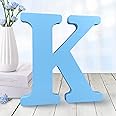 Amazon.com: AOCEAN 6 Inch Blue Wood Letters Unfinished Wood Letters for ...
