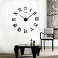 Amazon.com: Andy's Orchids Mirror Surface Wall Clock, Roman Numerals Acrylic Clock Sticker, DIY ...