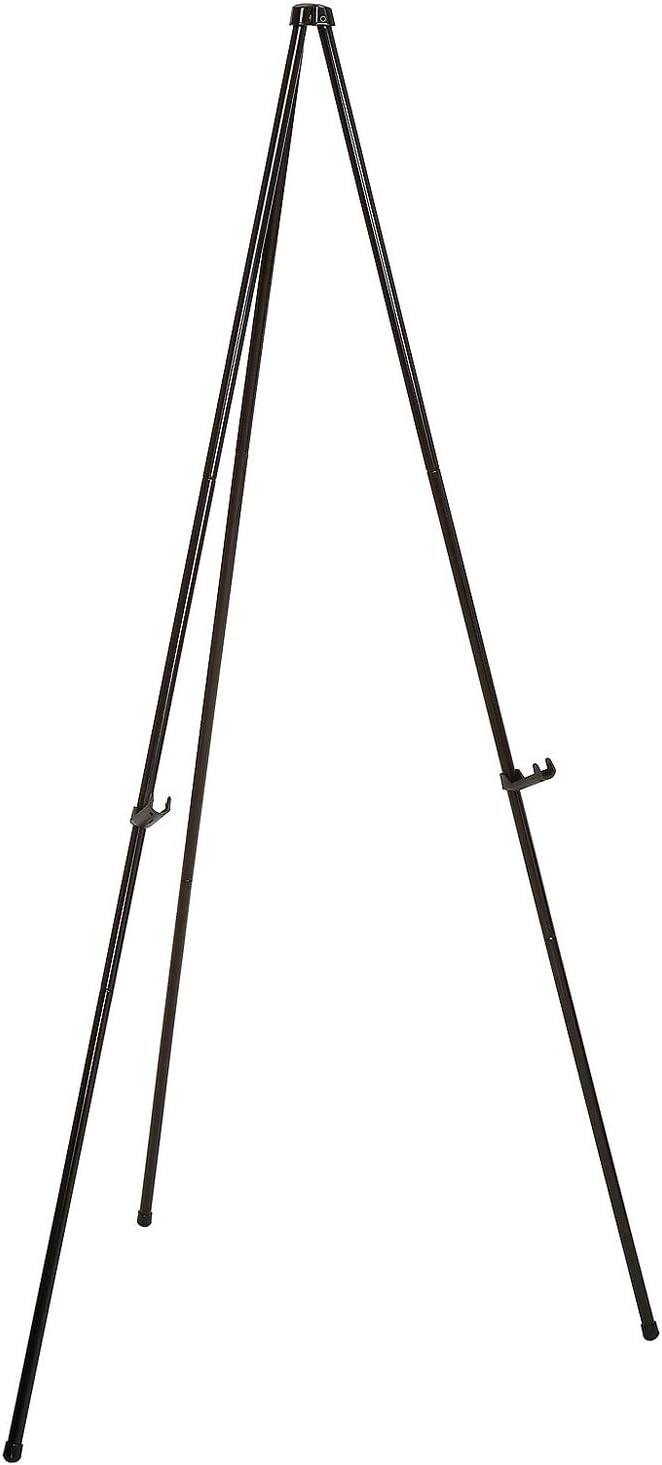 Amazon.com : Heavy Duty Easel Stand, Black, Aluminum, Portable, 63-1/2 ...