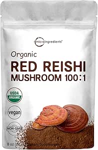 Amazon.com: Sustainably US Grown, Organic Reishi Mushroom Powder, 8 Ounce, Pure Reishi ...
