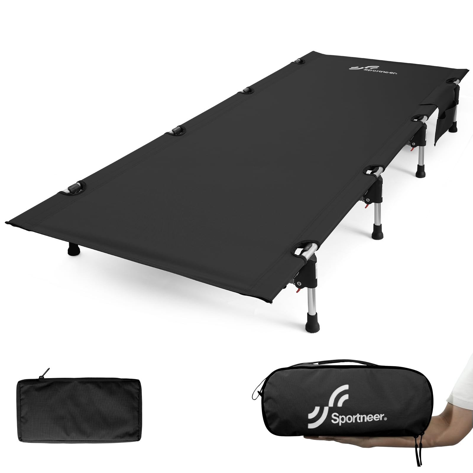 Sportneer Camping Cot, Folding Cots Lever Lock Portable Lightweight ...