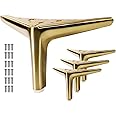 Amazon.com: VEHCIL 5-inch Brushed Gold Furniture Legs, Legs for ...