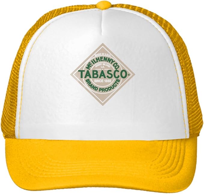 Tabasco Mesh Snapback Trucker Hats Caps One Size Yellow: Amazon.ca ...