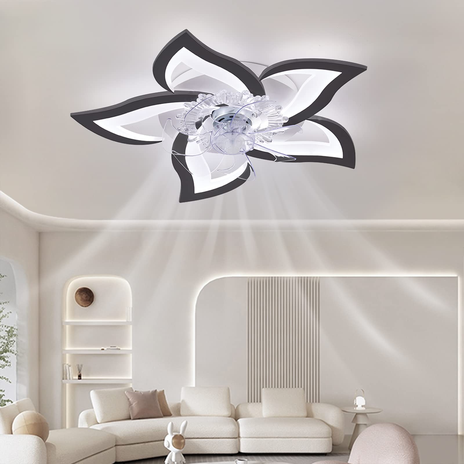 Mua OLUZO 27.2 inches (69 cm) Contemporary LED Ceiling Fan Light ...