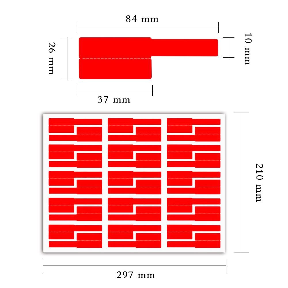 Mua Cable Labels, 8 Colors, 16 Pieces, 480 Labels, Tags, Lan, Cable ...