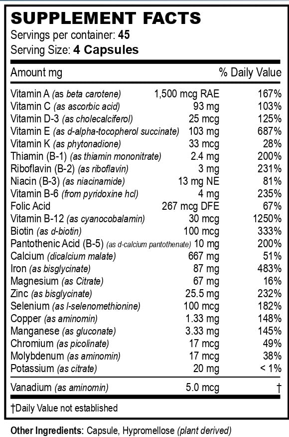 Vita4Life Bariatric Multivitamins, Multi-Plus Formula (180 Count) on ...