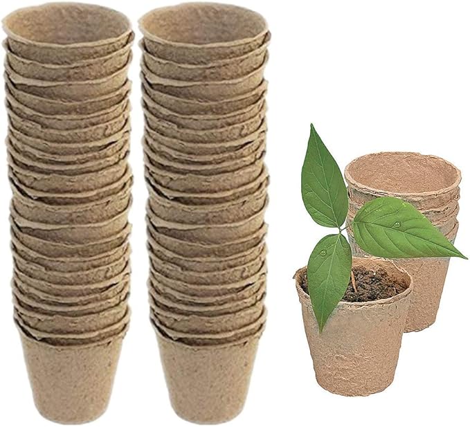 MINSHAM Pots de semences en Fibre biodégradable pour semis avec ...