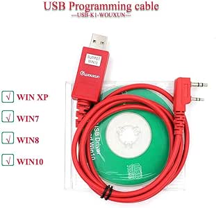 Amazon.com: WOUXUN Programming Cable USB-K1 for G-UVD1P KG-UV6D KG-UV8D ...