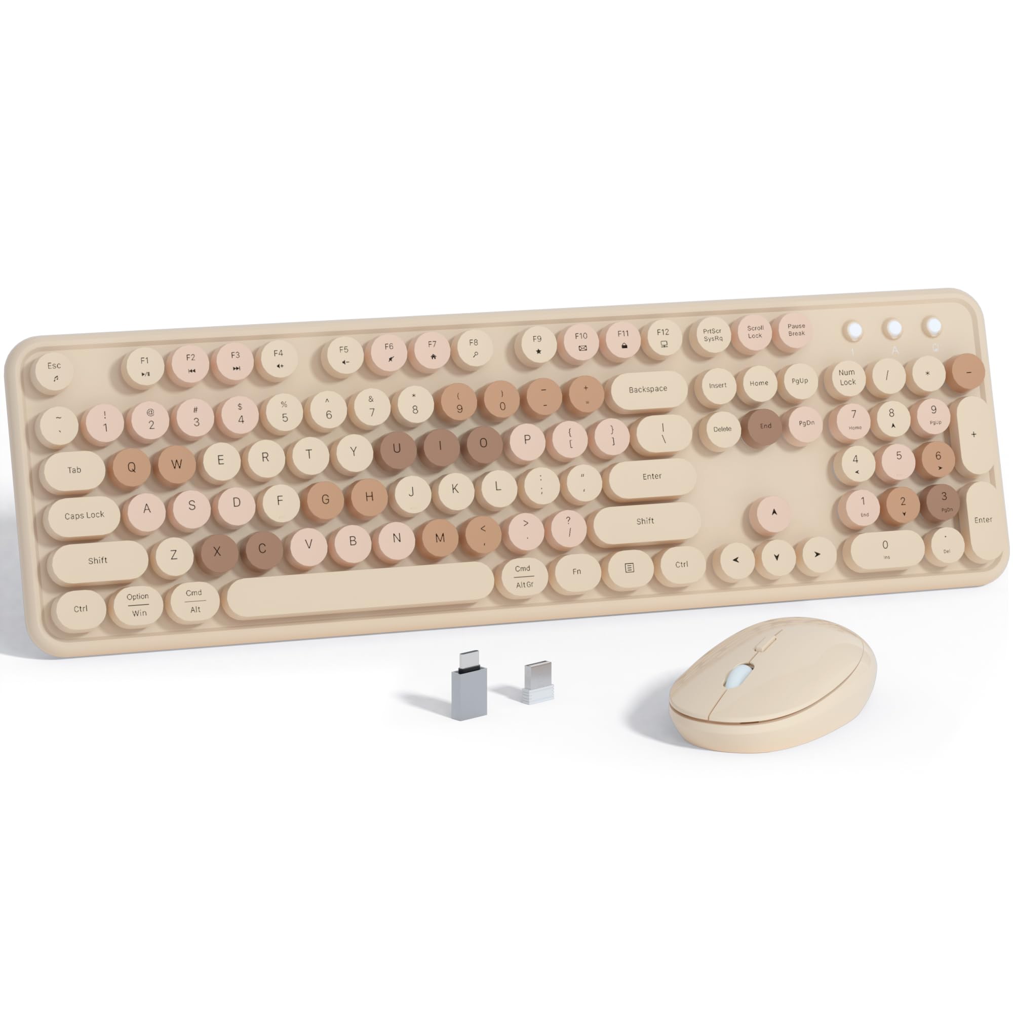 NEOBELLA Wireless Computer Keyboard and Mouse Combo, Colorful ...