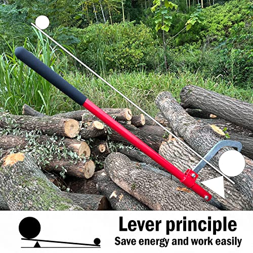 Hi-Na Steel Large Log Peavey Tool with Moving Hook& Gloves, Cant Hook ...