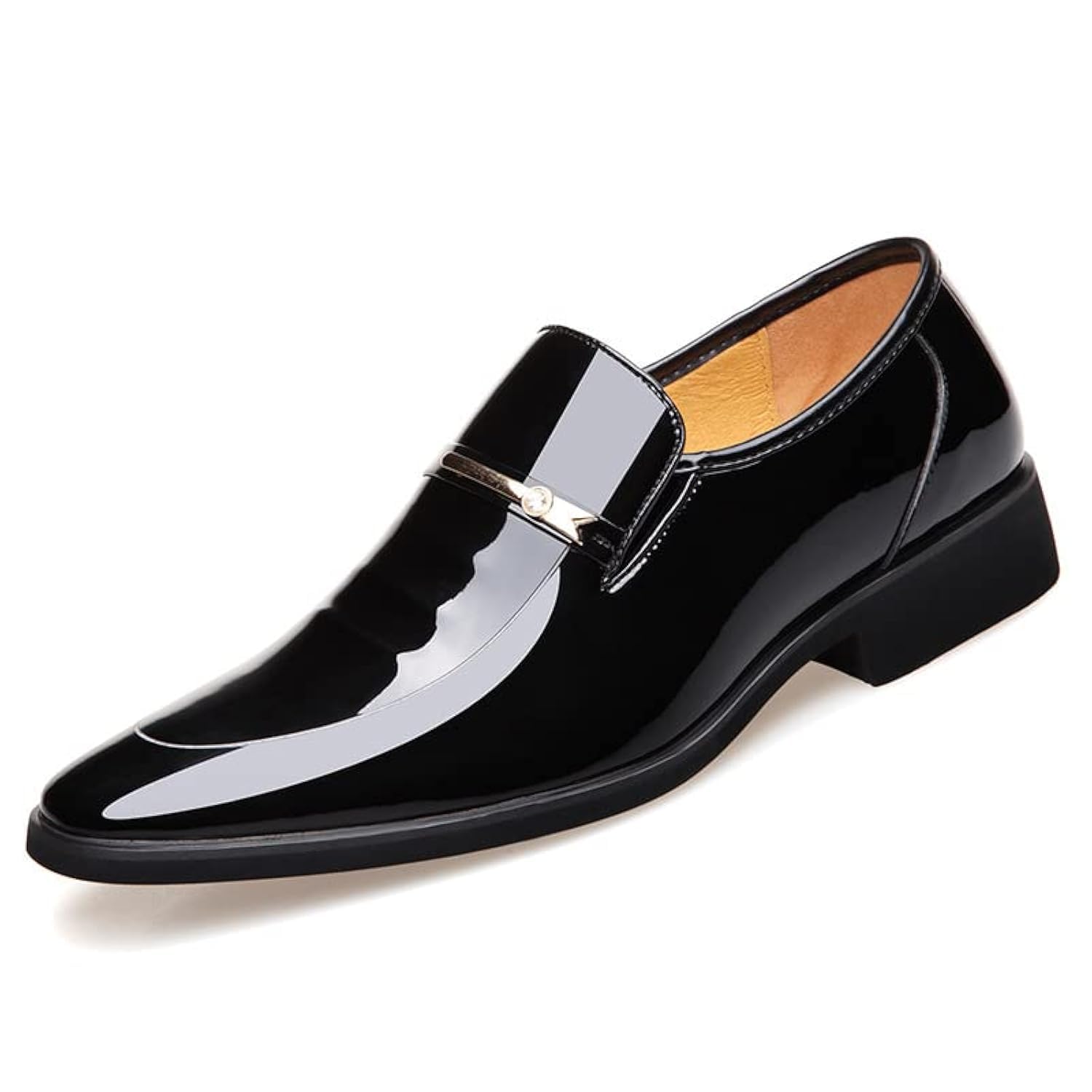Men's Dress Shoes Oxford Formal Classic Business Shoes Casual Wedding Faux Patent Derby Shoe ...