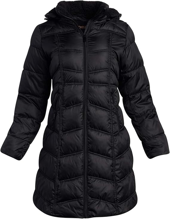 Amazon.com: Big Chill Women's Winter Coat - Down Blend Long Length ...