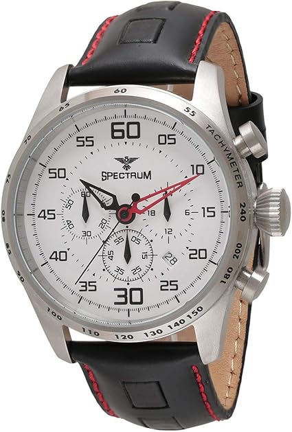 Spectrum Men's White Dial Leather Casual Watch - S23032M: Buy Online at ...