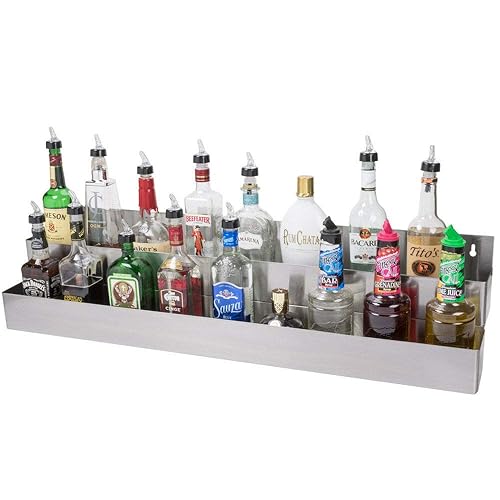 42" Stainless Steel Double Tier Commercial Bar Speed Rail Liquor ...