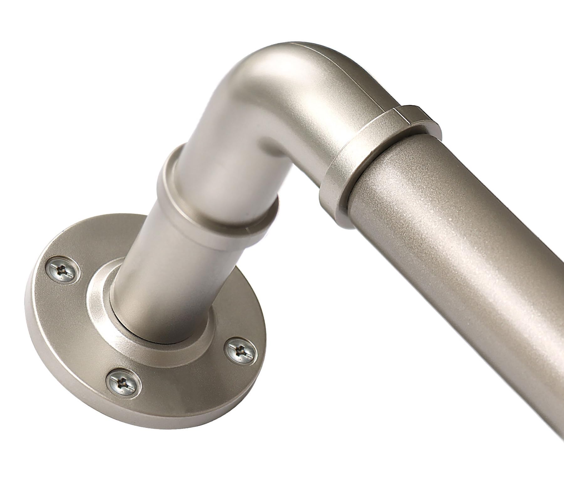 Industrial Curtain Rod Silver 32 to 58 Inch, HOTOZON Heavy Duty Curtain ...