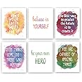 Amazon.com: KAIRNE Watercolor Inspirational Quote Art Print,Colorful ...