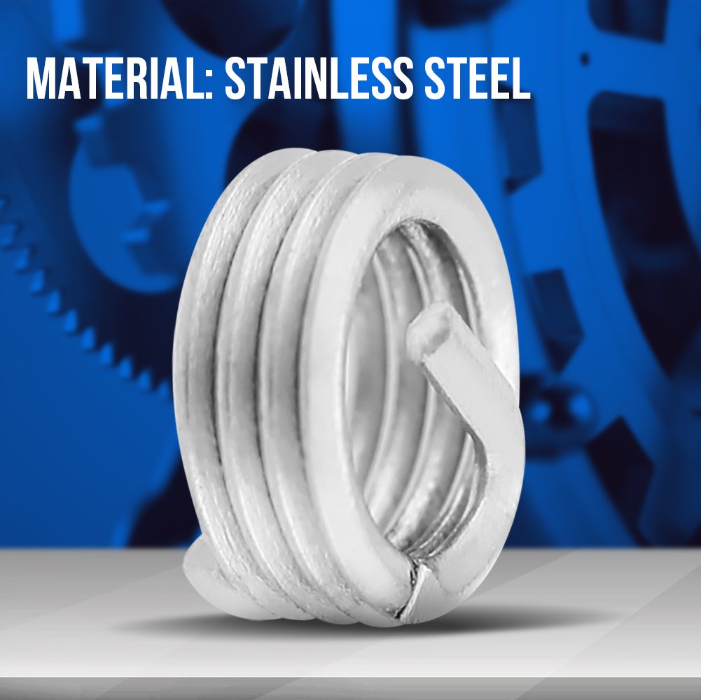 M3 Wire Screw Sleeve 100pcs M3 x 0.5 x 1D Stainless Steel Screw Thread ...