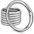 Amazon.com: 6pcs Metal Spring O Rings Round Carabiner Key Ring Clip for ...
