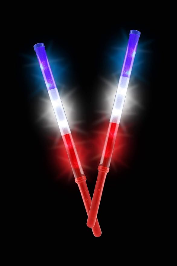 Amazon.com : Patriotic Light Up Batons Set of 2 : Garden & Outdoor