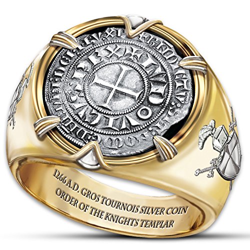 Buy The Crusader 24K Gold-Plated Men's Ring Of Valor Ring With Silver ...