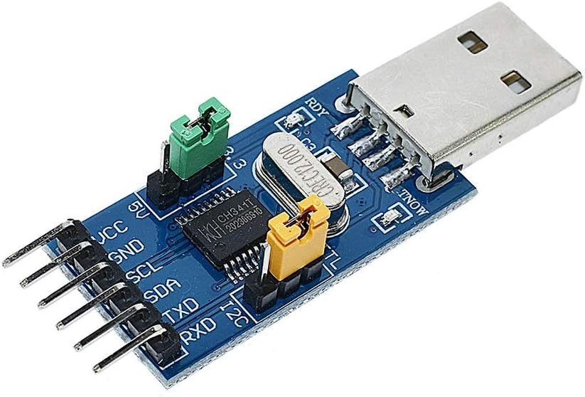 DIY tools, CH341T 2 in 1 module 3.3V 5V USB to I2C IIC UART USB to TTL ...