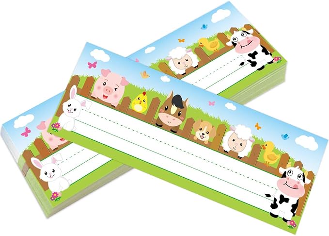 Farm Animal Name Plate Primary Students Back to School Desk Nameplates ...