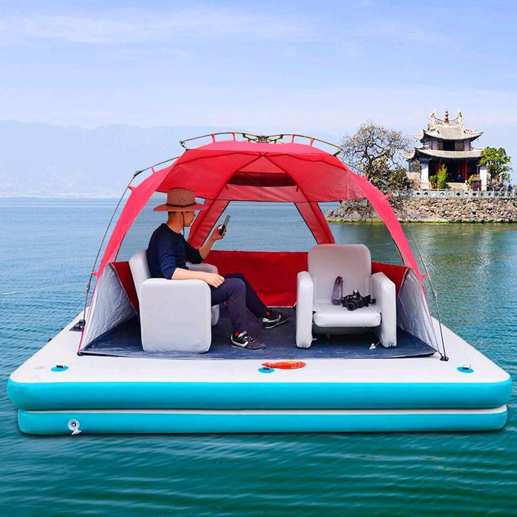 Buy SHJR Floating Island Raft Powered by oline Engine | Fishing Raft ...