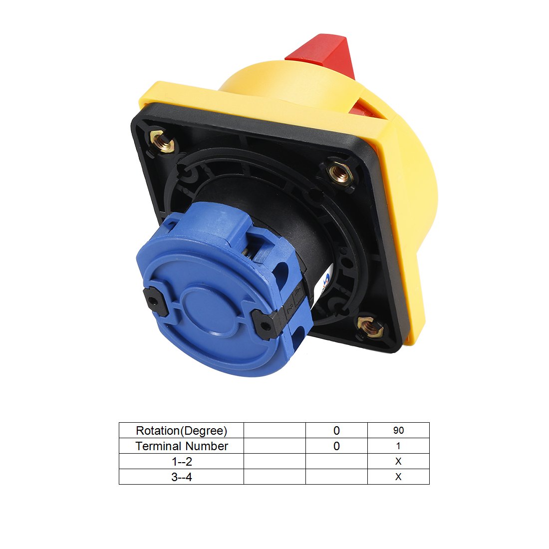 Industrial Switches uxcell Changeover Switch 2 Position Rotary Selector ...