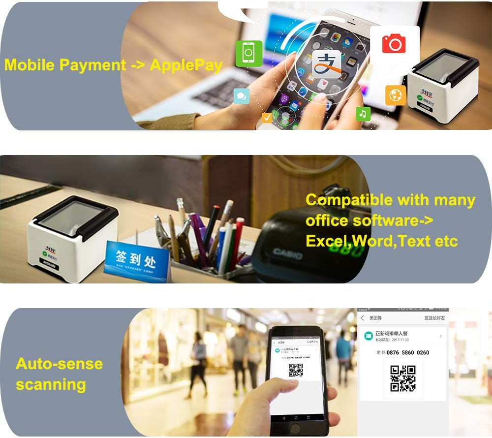 1D/2D Box Automatic Barcode Scanner,symcode Automatic Handsfree USB ...