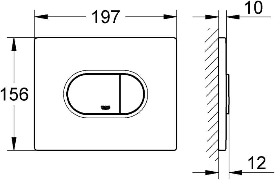 GROHE 38858000 | Arena Cosmopolitan WC Wall Plate – BigaMart