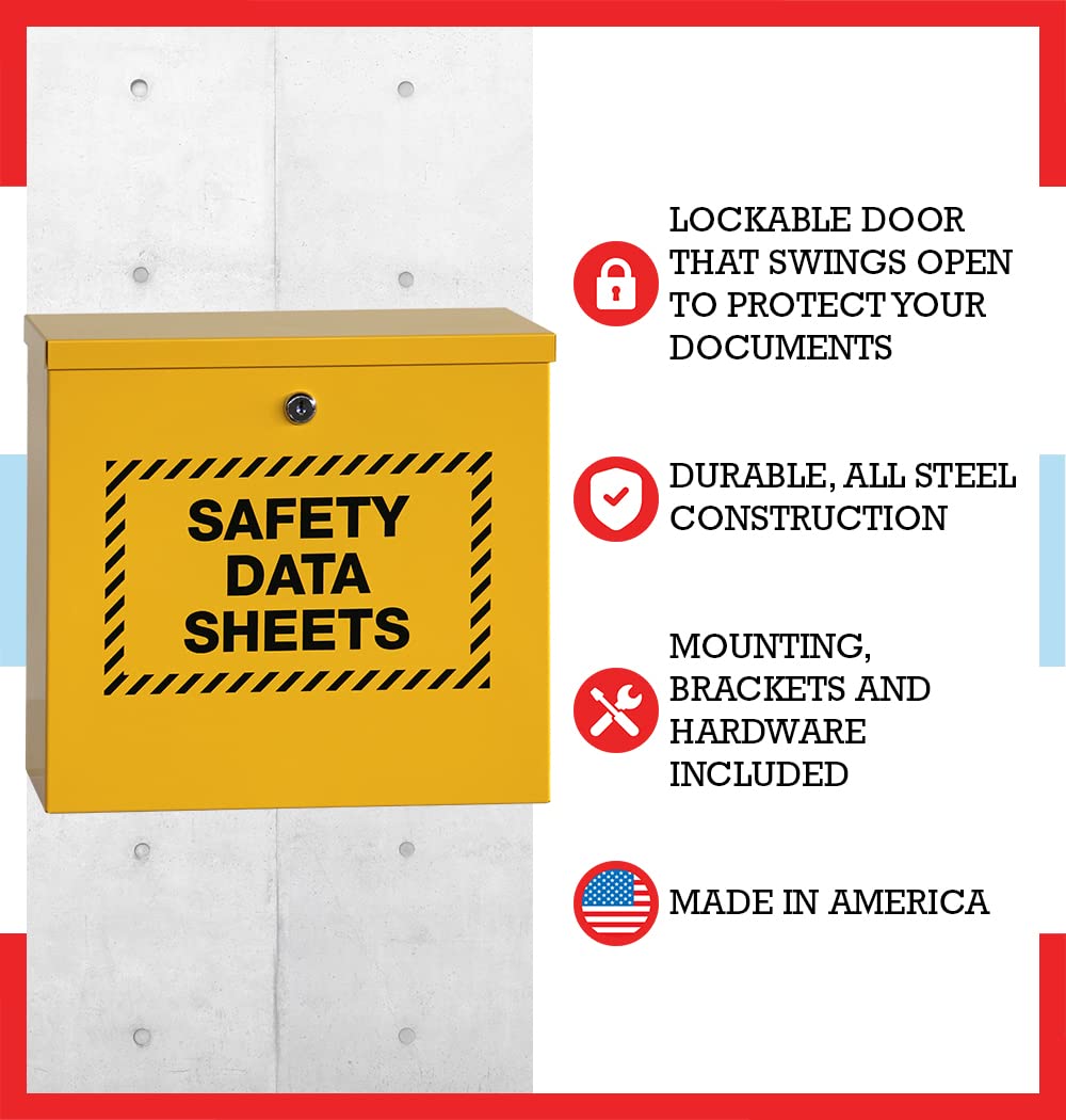 Windy City Cabinet SDS Binder Storage Cabinet, Locking Cabinet For Safety Data Sheets on Galleon ...