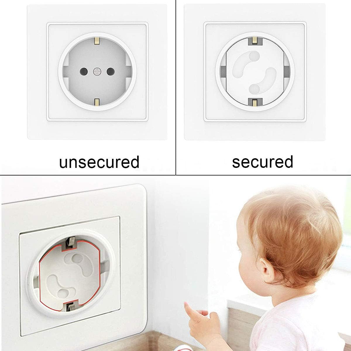 20 Unidades Blanco Seguridad Infantil Protector de Enchufe Protector ...