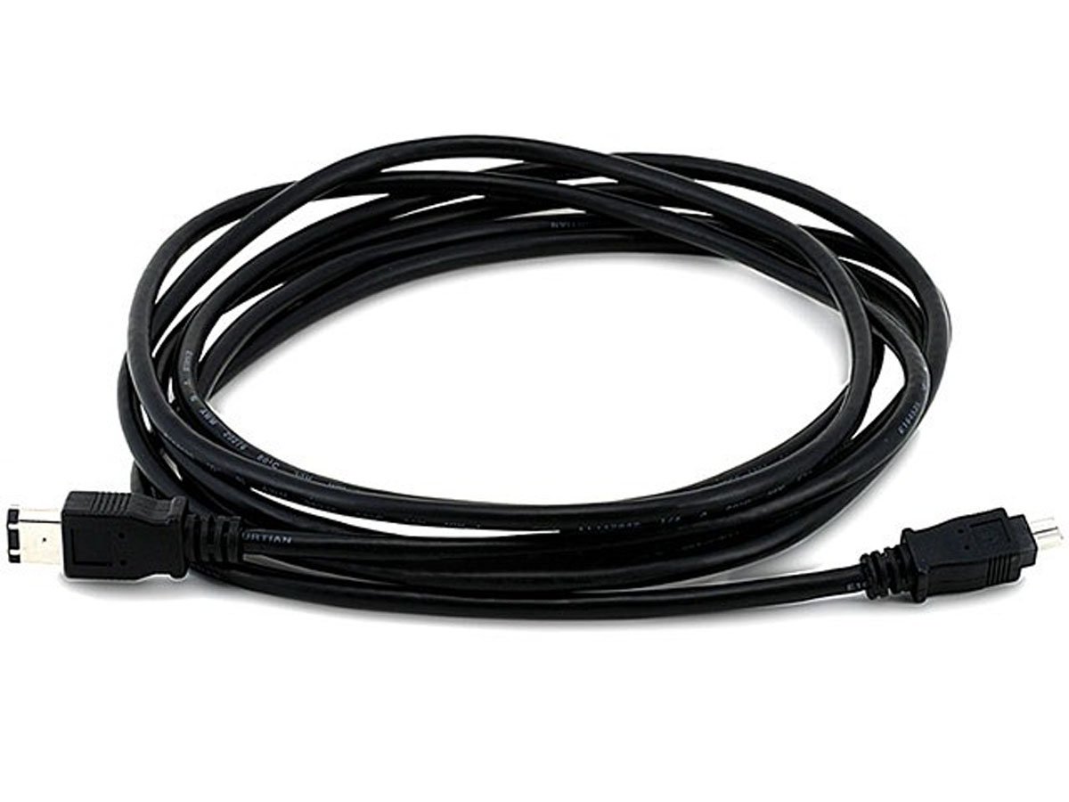 Amazon.co.jp： IEEE - 1394 FireWire iLink DVケーブル6p-4p M/M – 10 ft (ブラック ...
