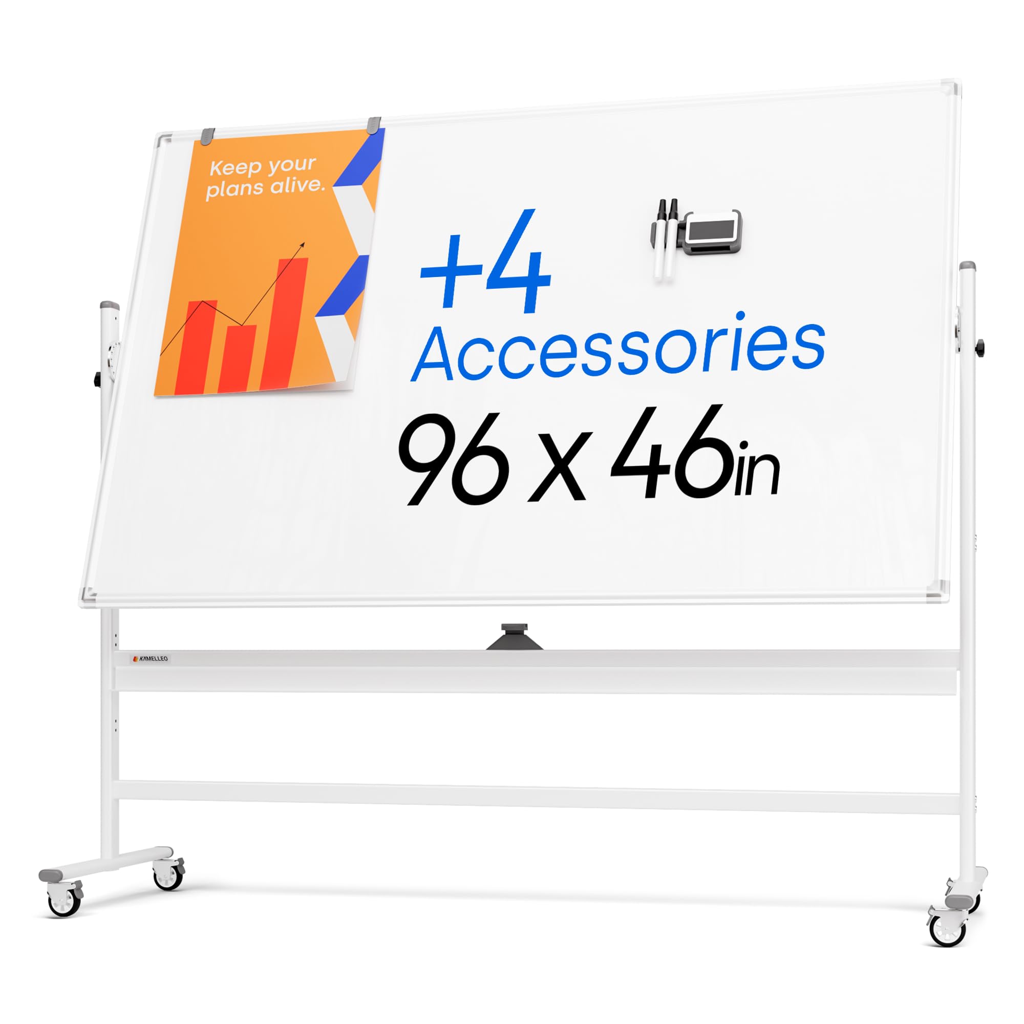 Mua Rolling Dry Erase Board 96 x 46 - Large Portable Magnetic ...