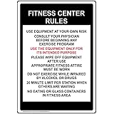 Fitness Area Rules Poster/Chart: Gym Safety Rules Poster, Rules Chart ...