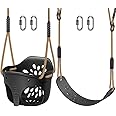 Amazon.com: SELEWARE Toddler Swing Set Accessories High Back Full ...
