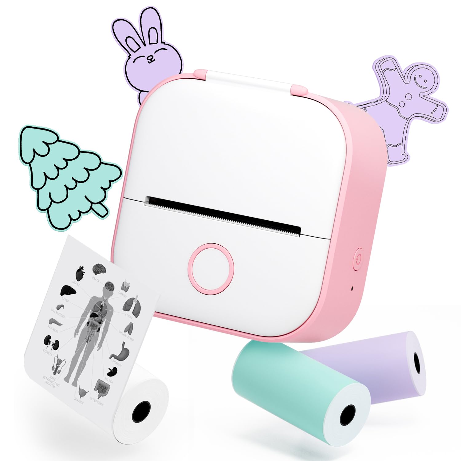 Sticker Printer - T02 Mini Thermal Printer, Portable Pocket Printer ...