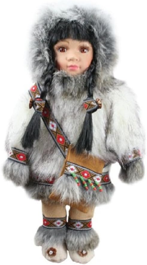 Amazon.com: ACE USA 12" Porcelain Native Alaskan Doll with Parka and ...