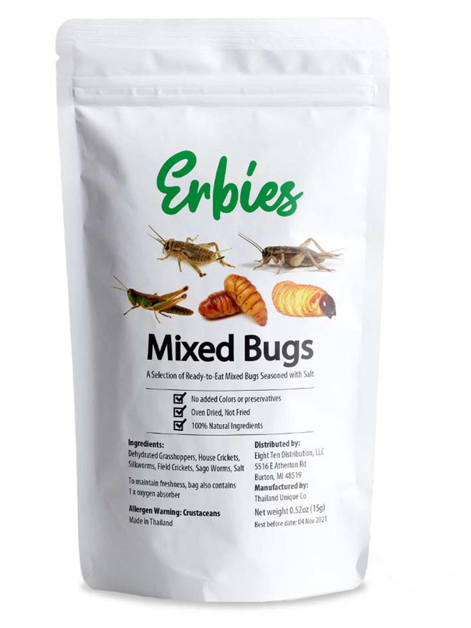 Mua Erbies Edible Bug Mixed Trail Mix, 15g Bag, Seasoned and Crunchy ...
