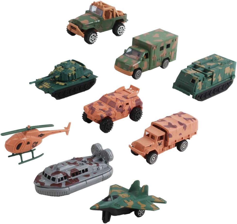 deAO 56 Pieces Military Army Play Set with Play Map, Toy Soldiers ...