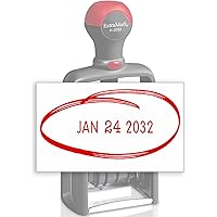 Amazon.com : Heavy Duty Office Date Stamp - Brush Stroke Design - Self ...