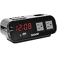 Amazon.com: Sharp Digital Alarm Clock with 2X Power Outlets and Rapid ...