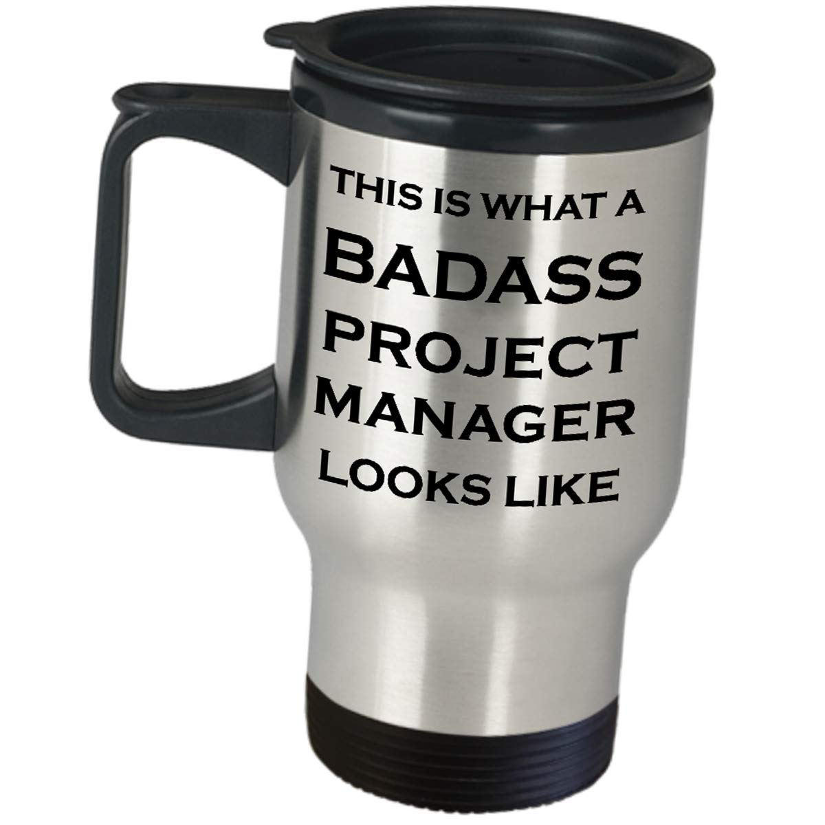 Project Manager Travel Mug Gifts - This Is What A Badass Looks Like ...