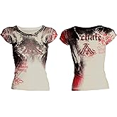 Archaic by Affliction Women's T-Shirt Heartache XL Grey at Amazon Women ...