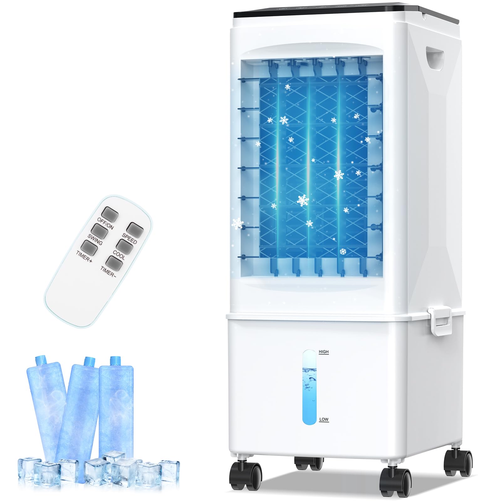 Evaporative Air Cooler, [9.5L large Water Tank]3-in-1 Portable Air ...